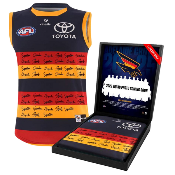 Adelaide Crows Football Club 2025 AFL Official Team Signed Guernsey ...