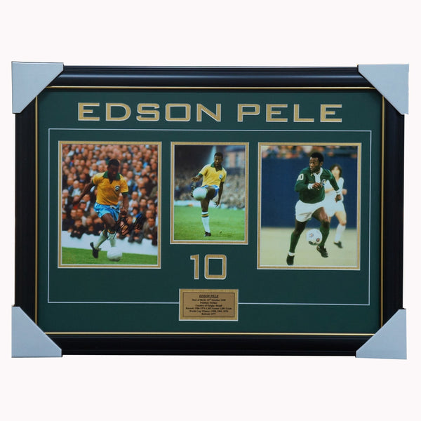 Edson Pele Brasil Legend Signed Photo Collage Framed - 5765 – HT ...