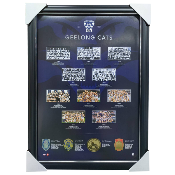 Geelong Cats Official AFL Historical Series Print Framed 2022 AFL Prem ...