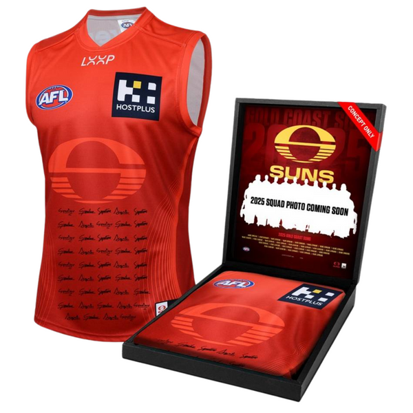 Gold Coast Suns Football Club 2025 AFL Official Team Signed Guernsey ...