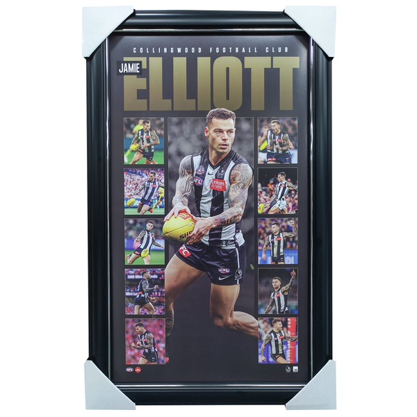 Jamie Elliott Collingwood Official AFL Montage Print Framed - 5935 – HT ...