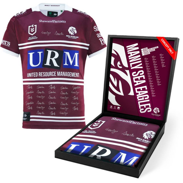 Manly Sea-Eagles Football Club 2025 NRL Official Team Signed Guernsey ...