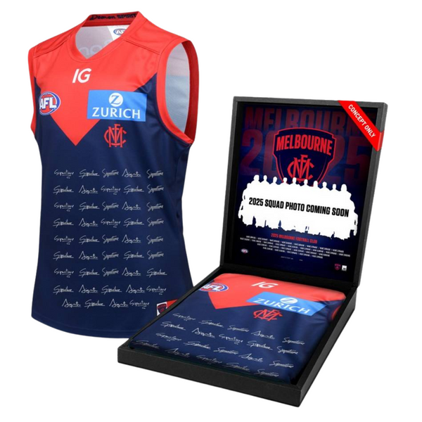 Melbourne Demons Football Club 2025 AFL Official Team Signed Guernsey ...
