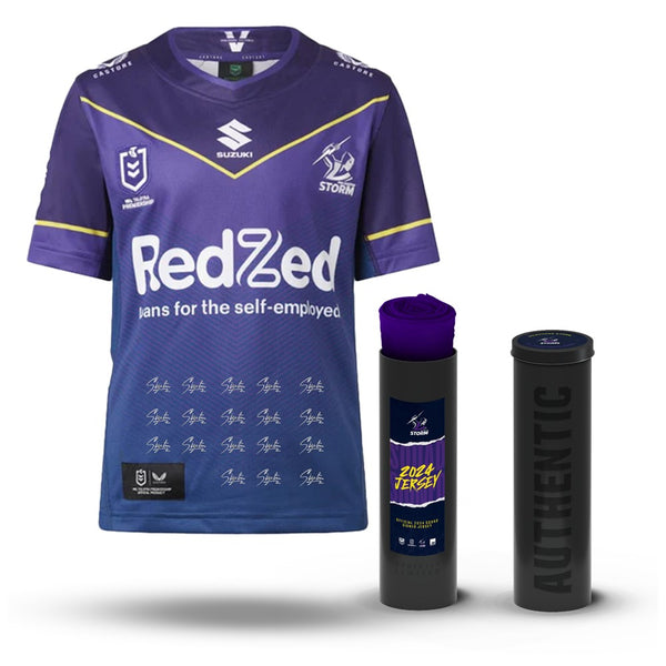 Melbourne Storm Football Club 2024 NRL Official Team Signed Guernsey ...
