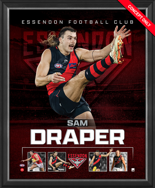 Sam Draper Essendon F.C. 2023 Official AFL Sportsprint Framed - 5545 ...