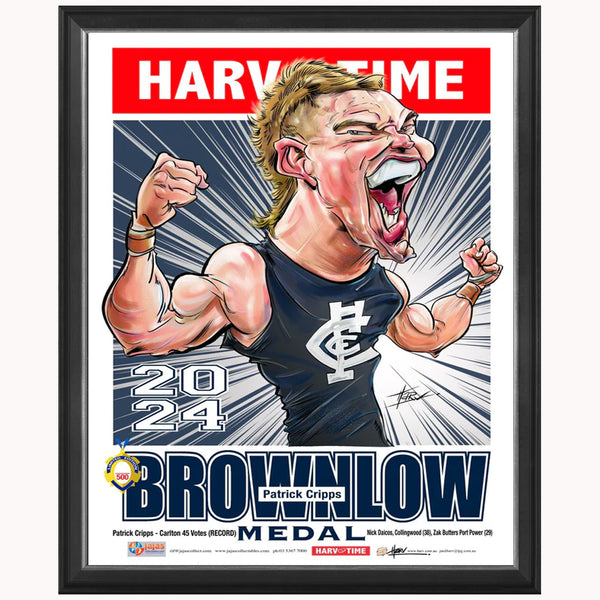 Patrick Cripps 2024 Brownlow Medal Carlton Harv Time Limited Edition P ...