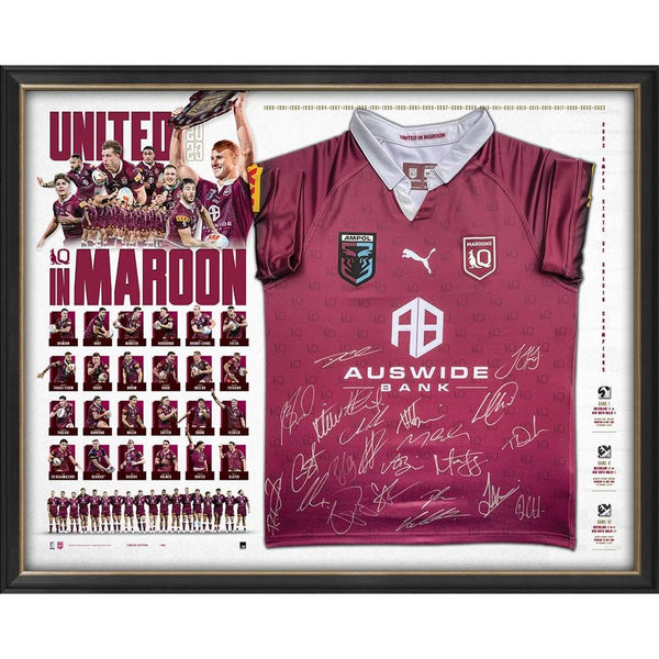 Queensland Maroons 2023 Champions State of Origin Official Jersey Fram ...