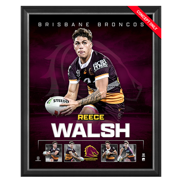 Reece Walsh Brisbane Broncos Official NRL Player Print Framed - 5591 ...