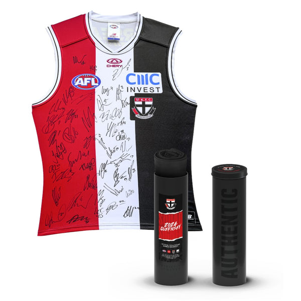 St Kilda Saints Football Club 2024 AFL Official Team Signed Guernsey - – HT Framing & Memorabilia