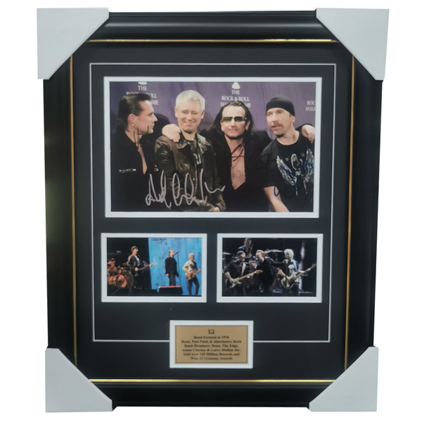 U2 Band Signed Photo Framed Bono - 7009 – HT Framing & Memorabilia