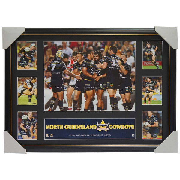 2016 North Queensland Cowboys Official Nrl Super Frame Collage Thursto ...