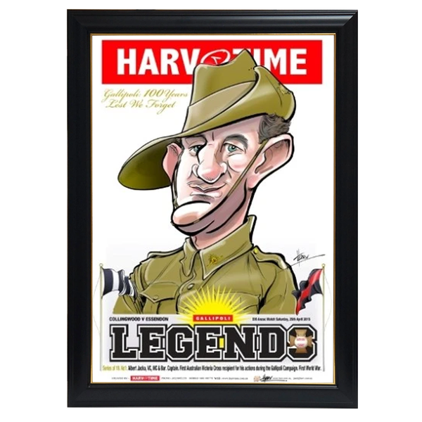 Albert Jacka, 1st Victoria Cross Medal Recipient, Harv Time Print Fram ...