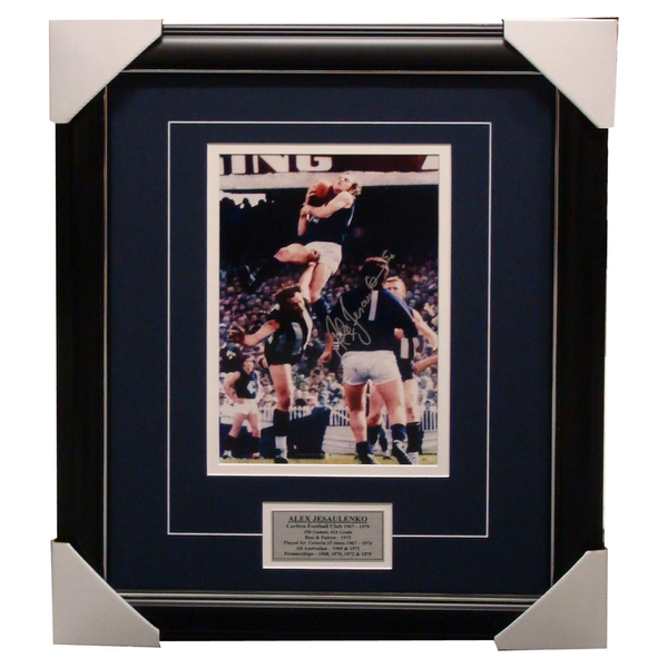 Alex Jesaulenko Carlton 1970 Mark of the Year Signed Photo Framed - 11 ...