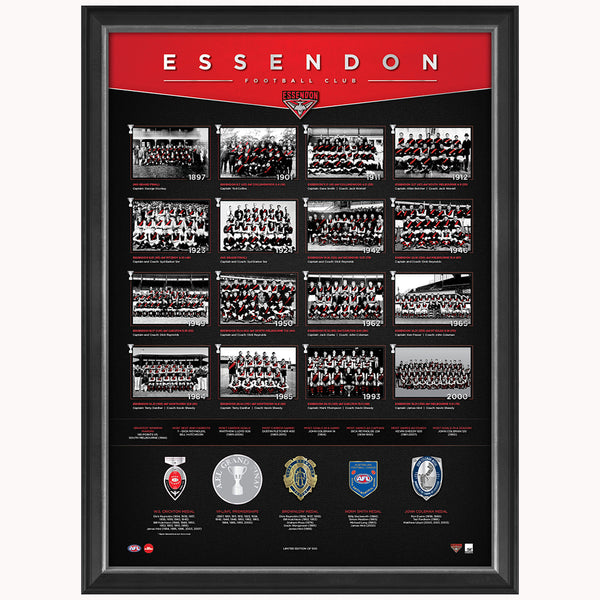 Essendon Historical Series Premiership AFL Licensed Print Framed - 188 ...