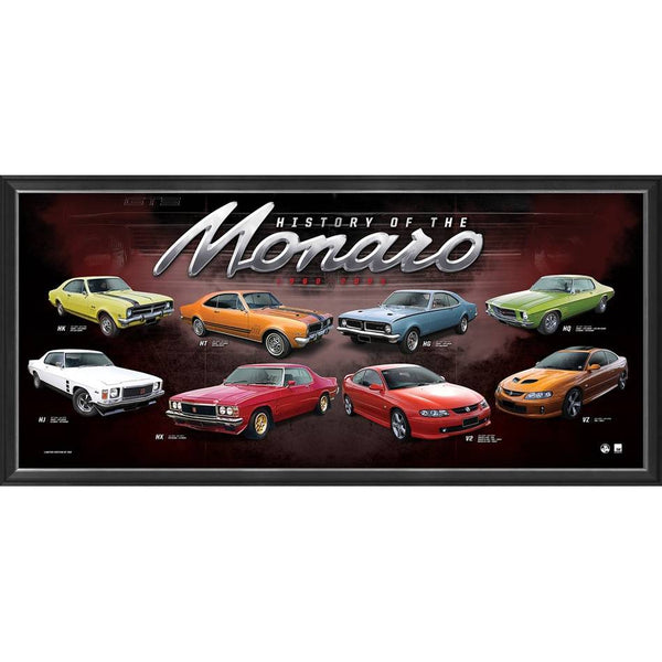 Holden "History of the Monaro" Limited Edition Official Print Framed ...