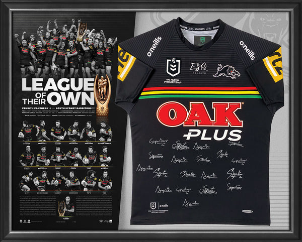 Penrith Panthers Signed 2021 NRL Premiers Official Jersey Framed - 489 ...