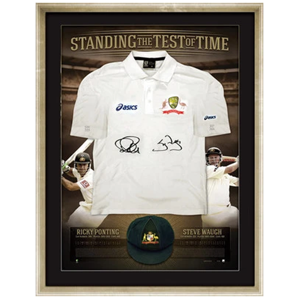 Ricky Ponting and Steve Waugh Signed Test Shirt "Standing the Test of ...