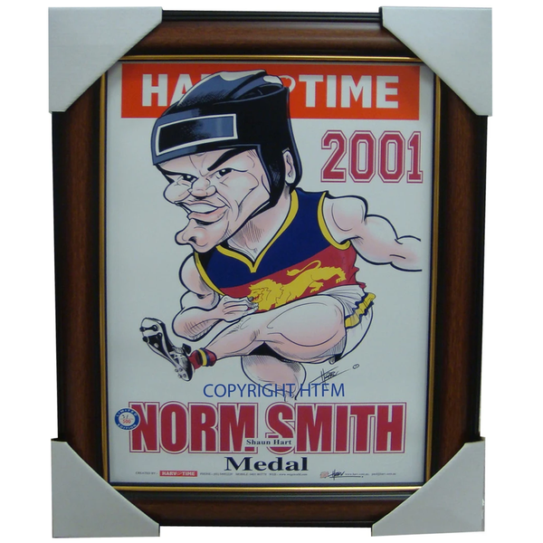 Shaun Hart Brisbane Lions 2001 Norm Smith Medallist L/e Print Framed ...
