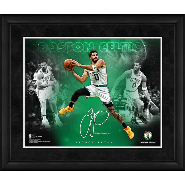 Jayson Tatum Boston Celtics Facsimile Signature Framed 16" x 20" Stars ...
